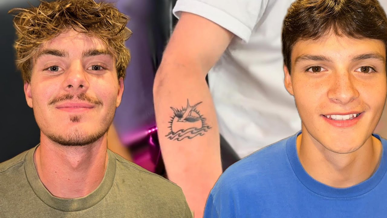 He Was Nervous For His First Tattoo!!😳 - YouTube