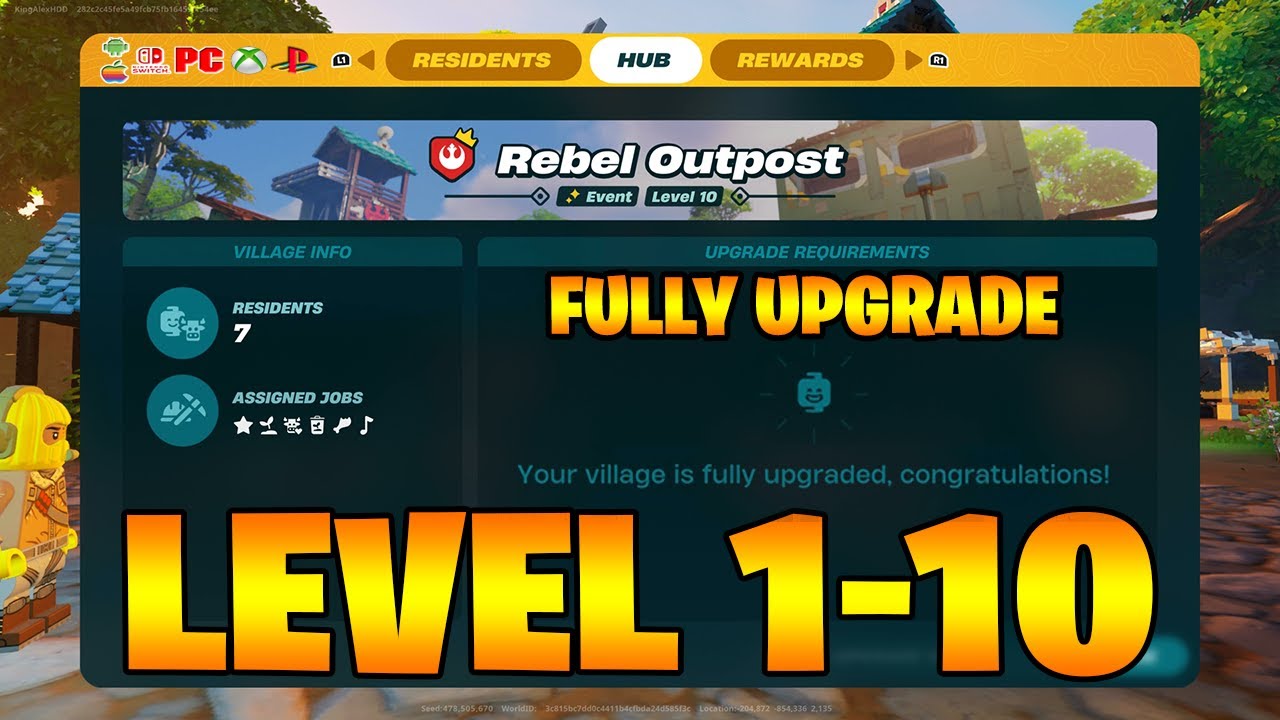 How to FULLY Upgraded Rebel Outpost LEVEL 1 TO LEVLE 10 in Lego ...