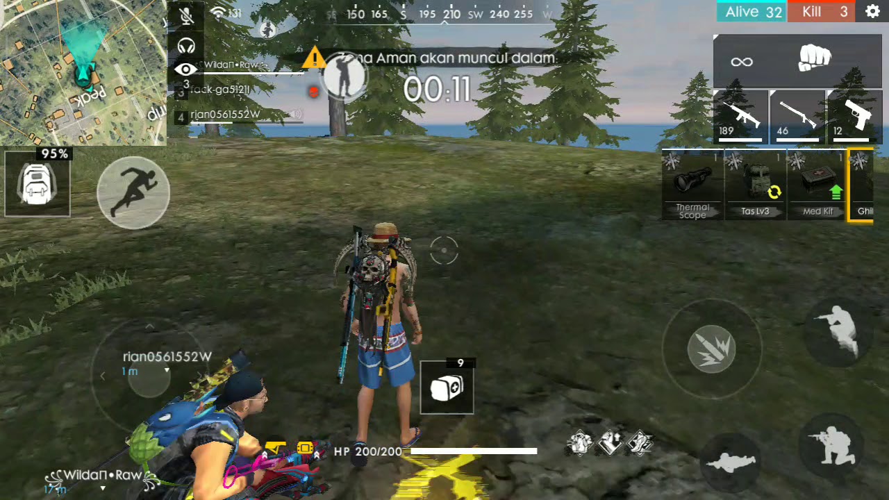 Game Play Squad Lawan Bot - YouTube