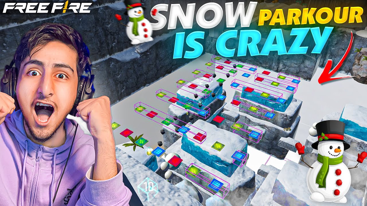 Snow Parkour Map Is Crazyy🤣😍Biggest And Craziest Map😨[A_s Gaming ...