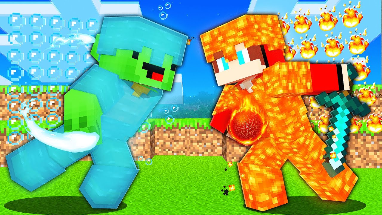 LAVA Armor JJ vs WATER Armor Mikey Battle in Minecraft - Maizen JJ and Mikey - YouTube