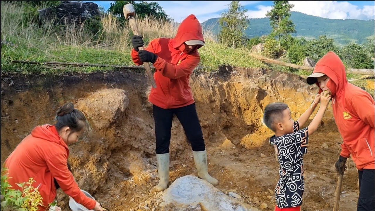 Welcoming my son home and digging the foundation to build a house ...