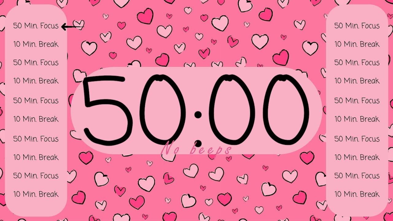 ⏳ 10-hour 50/10 Pomodoro Timer – Silent & Distraction-Free 🕒 | No Beeps ...