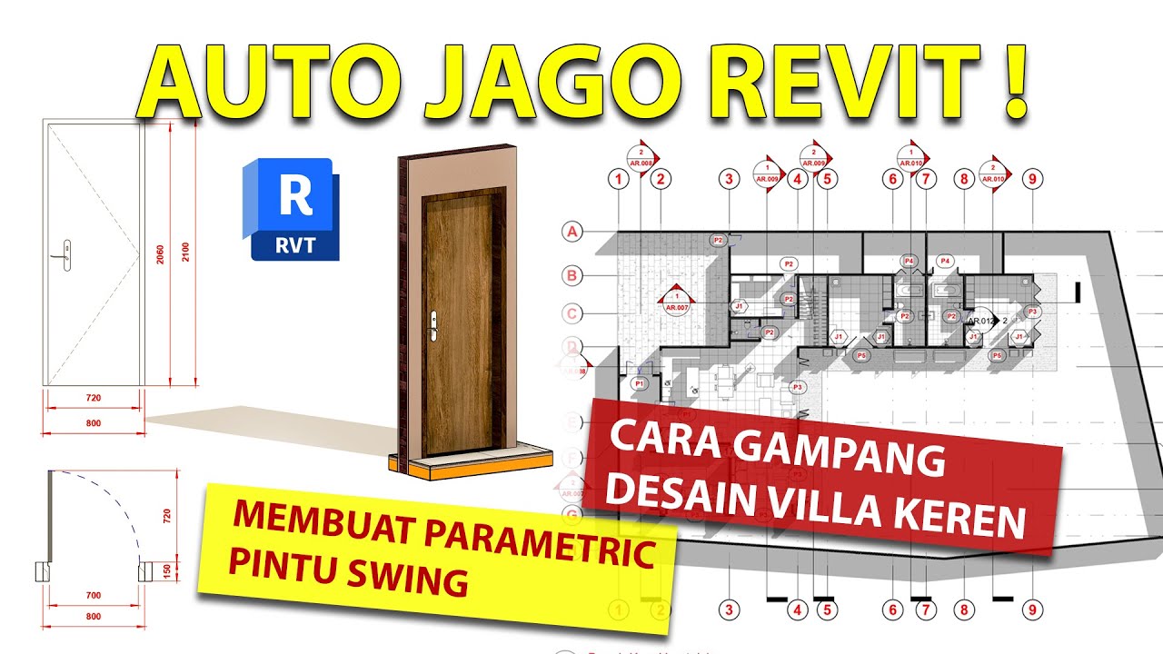 Revit Villa Part 10 | Pintu Swing Parametric - YouTube