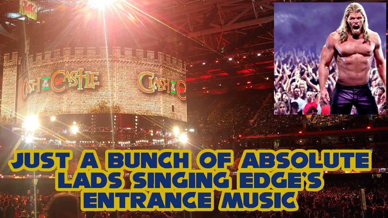 Crowd singing Edge's theme song at WWE Clash at the Castle - YouTube