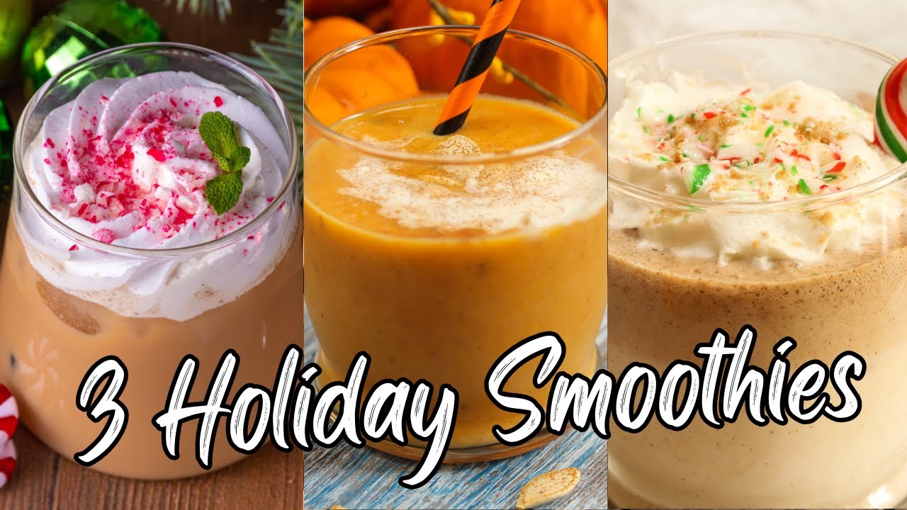 3 Holiday Smoothie Recipes to REVOLUTIONIZE Your Mornings! - YouTube