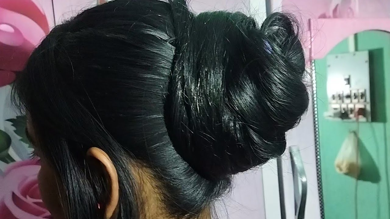Beautiful Wedding Party Hairstyle Open | Carefully Hairstyle Bun Open ...
