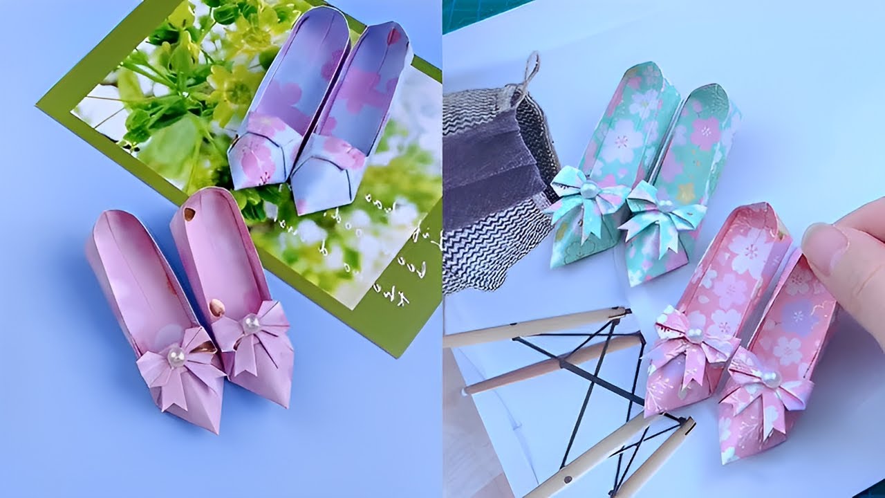How to make origami high heels || Paper high heels - YouTube