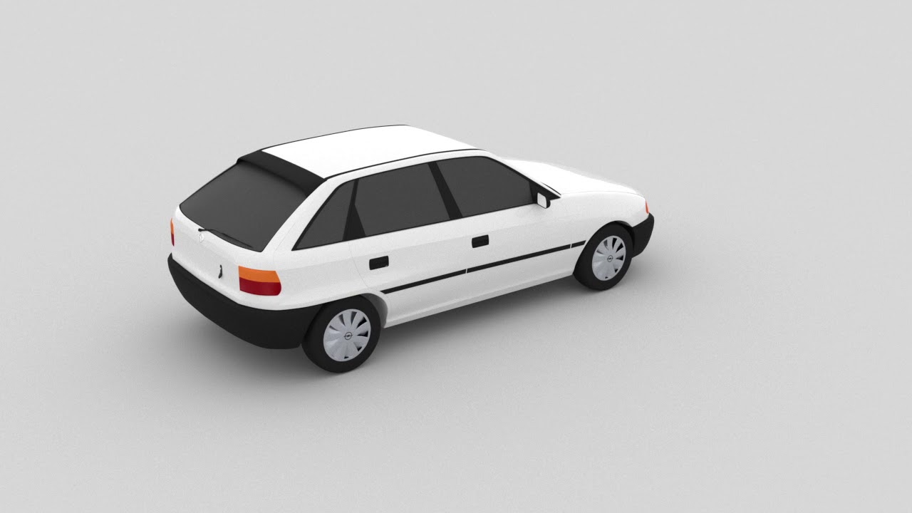 opel astra f 3d model - YouTube