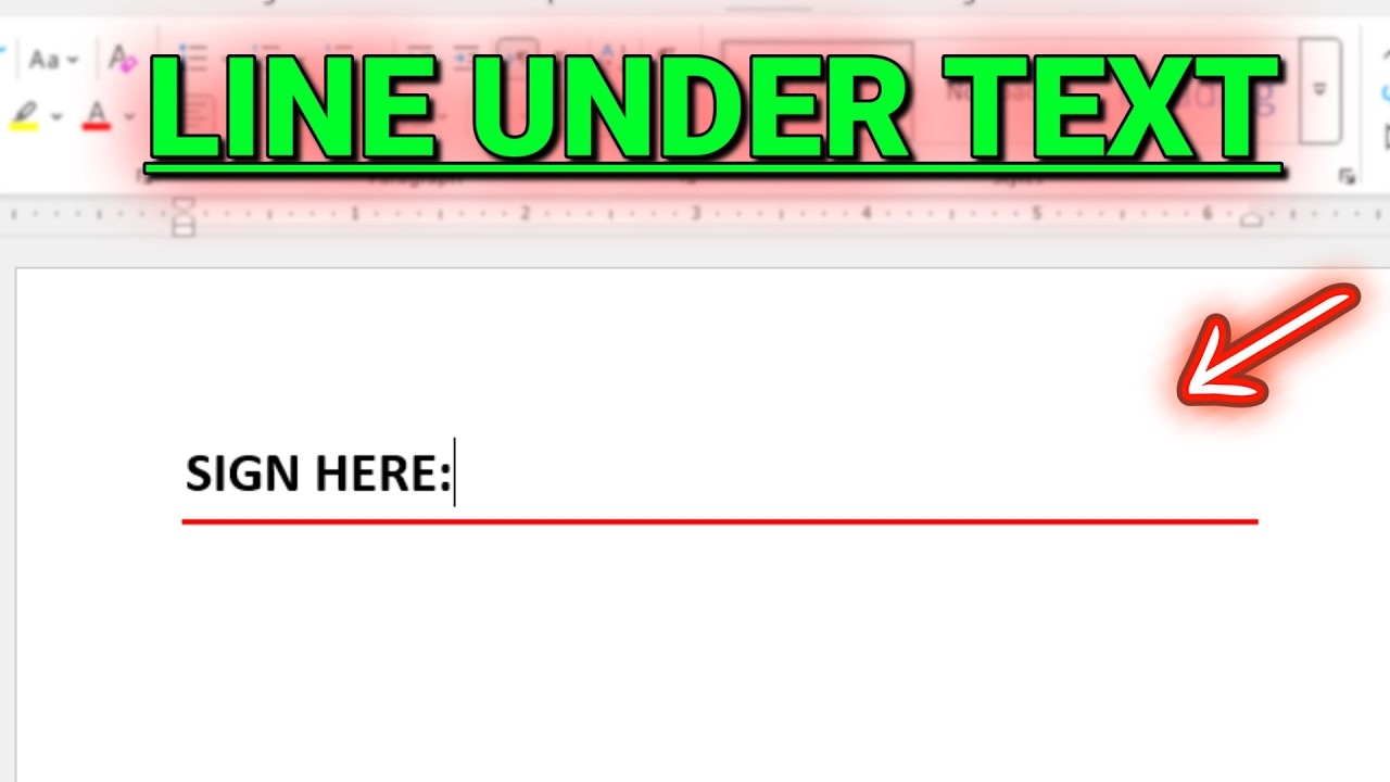 How to Add a Line Under Text in MS Word - YouTube