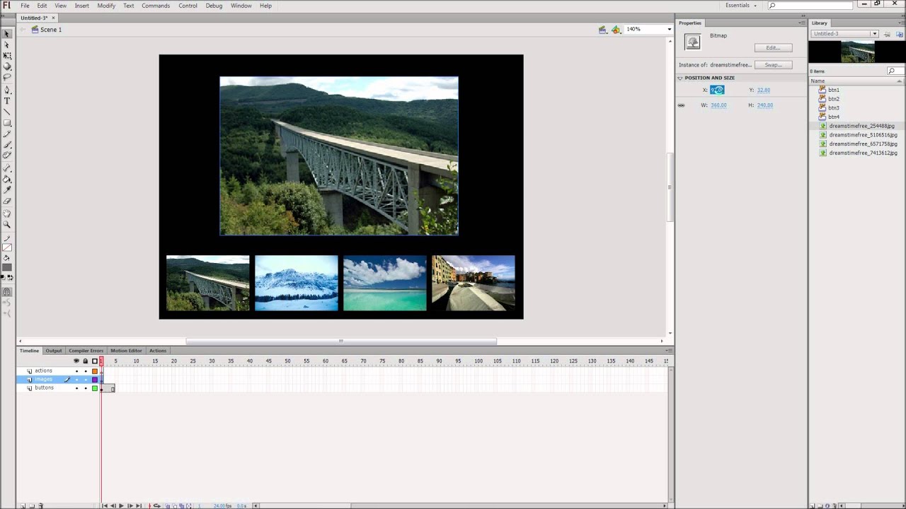 Flash Tutorial: Create a Simple Image Gallery! -HD- - YouTube