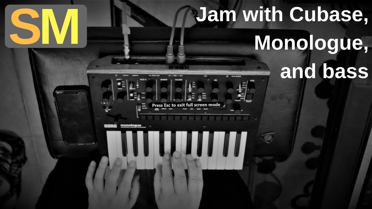 Jam with Cubase, Monologue, and bass - YouTube
