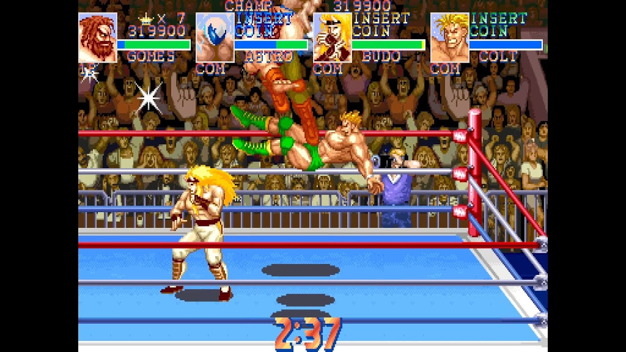 【60fps】Capcom Arcade 2nd Stadium マッスルボマー Gomes 1coin ALL(SlamMasters ...