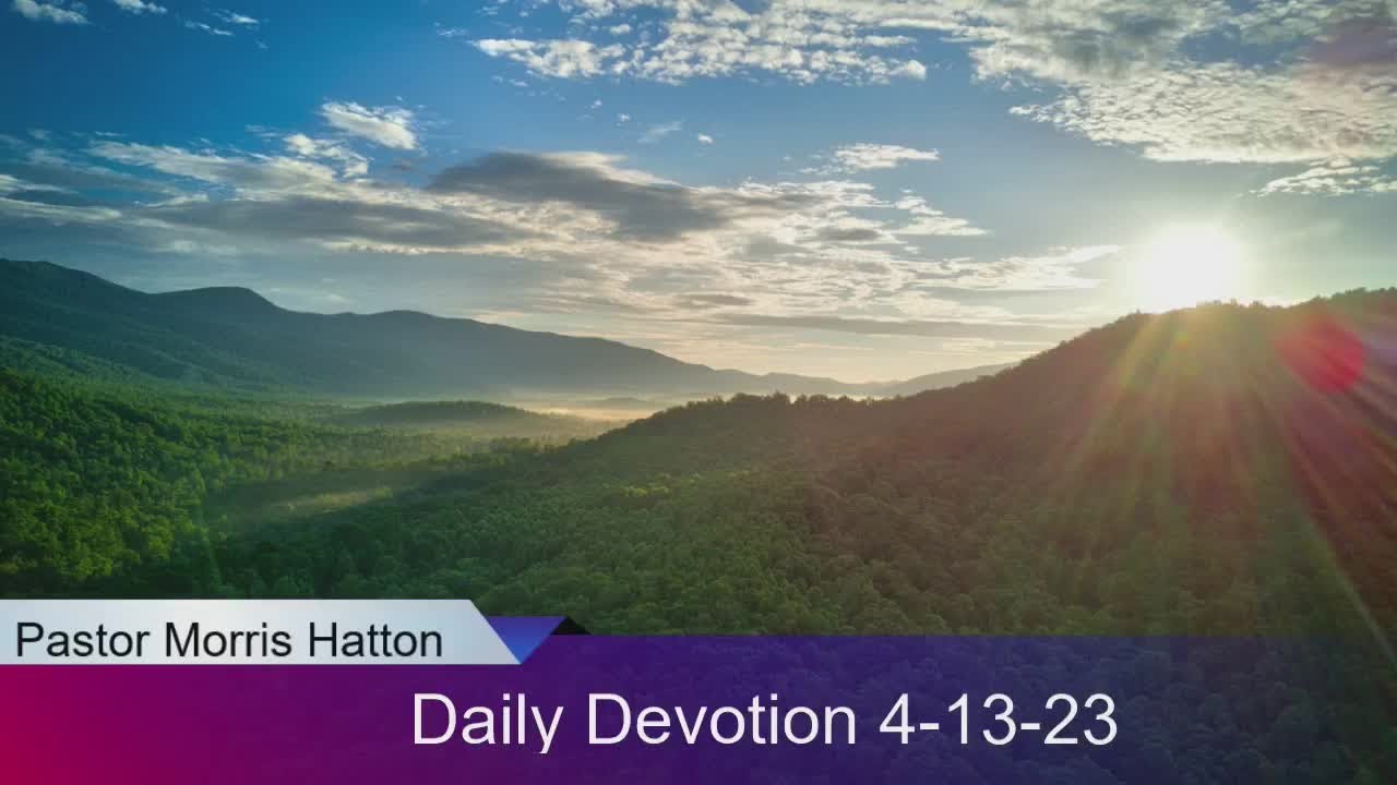 Daily Devotions - Pastor Morris Hatton-REPLAY - YouTube