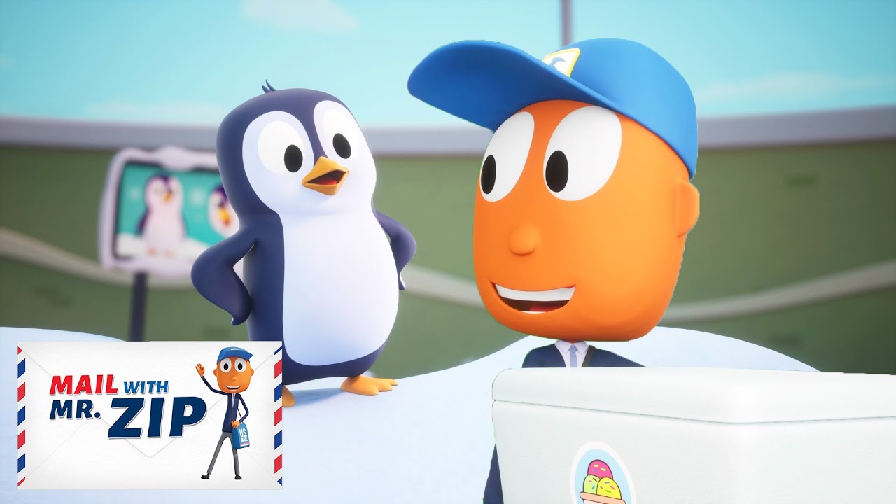 Having Ice Cream with a PENGUIN! 🐧 | @MailWithMrZIP Mailman Cartoons ...