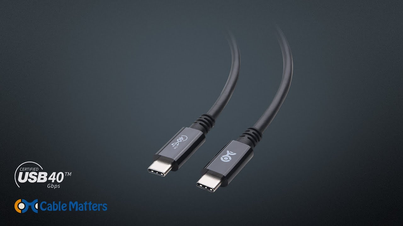 [USB-IF Certified] Cable Matters USB4 Cable - YouTube