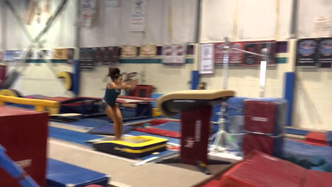 Front handspring front tuck vault: training - YouTube