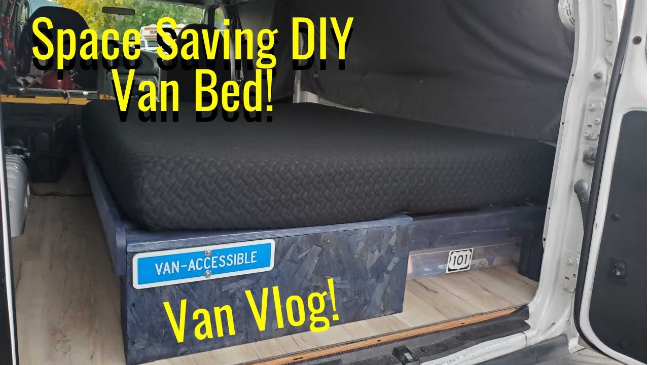 Space Saving Bed/Couch For A Camper Van / Tow Rig ( Van Vlog 4 ) - YouTube