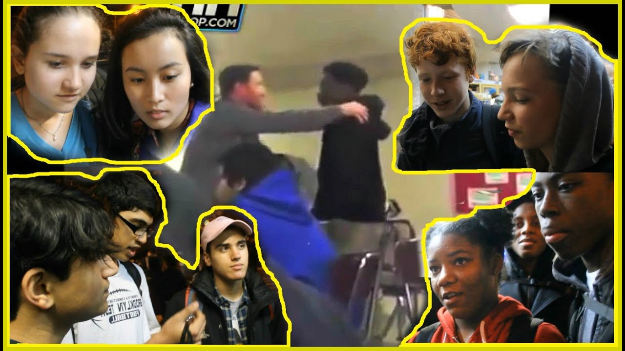 Students React to Teacher Stops A Kid From Fighting - Interviewing New ...