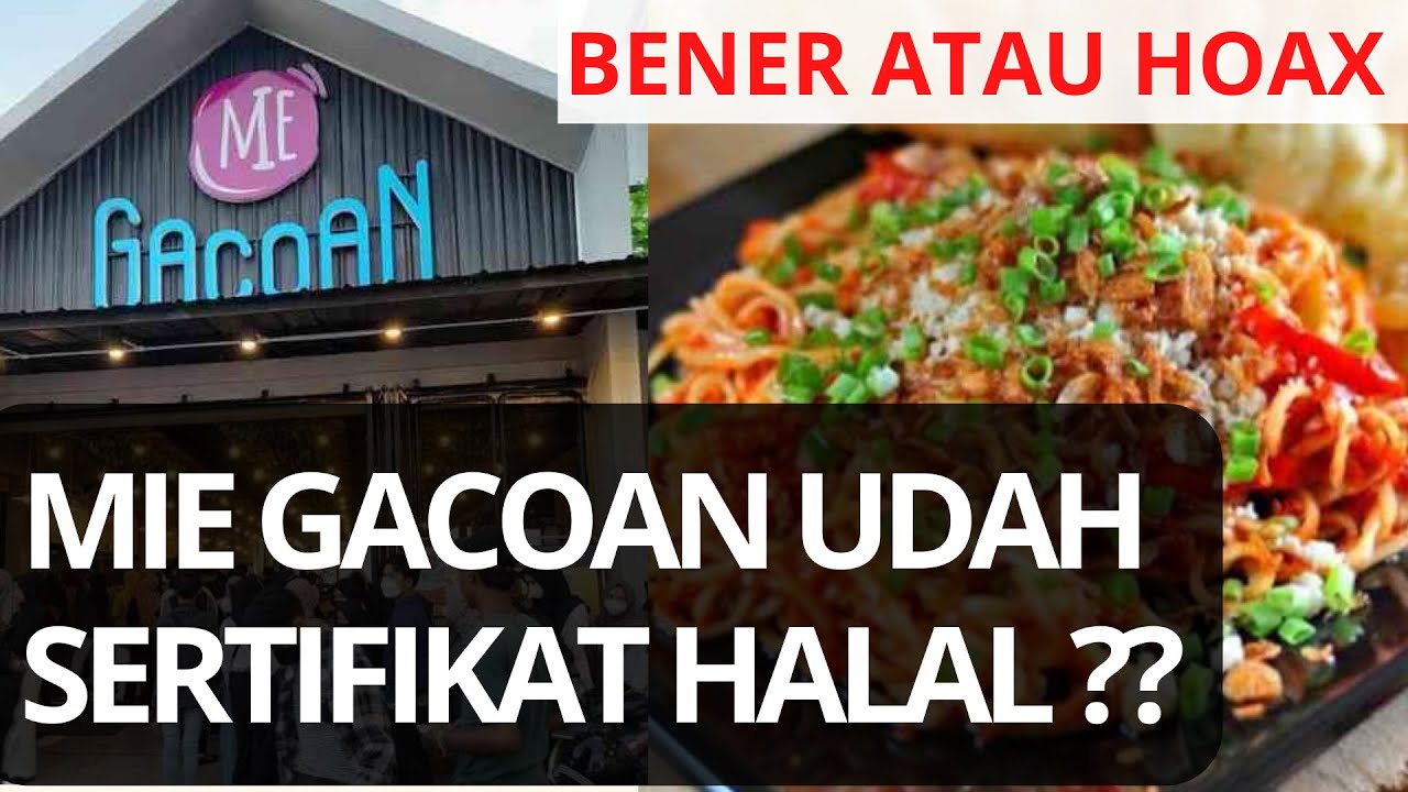 MIE GACOAN RESMI SERTIFIKAT HALAL - YouTube