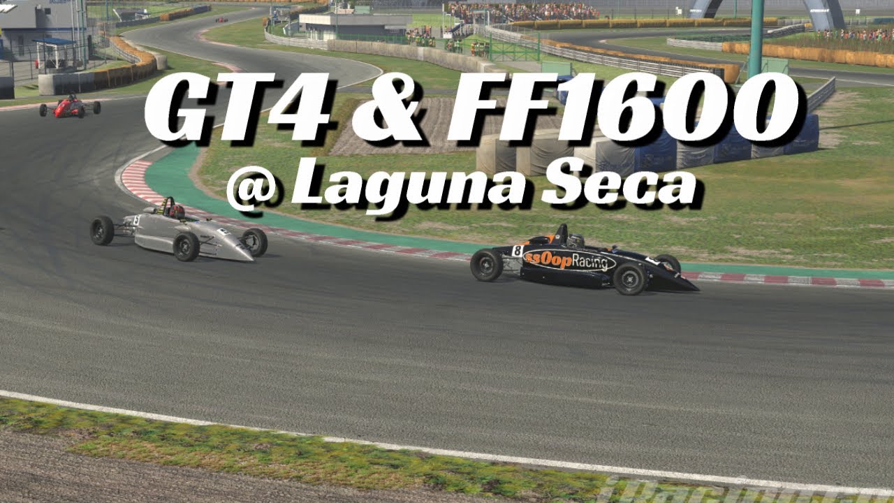 GT4 and FF1600 at Laguna Seca - iRacing Ranked Races - YouTube