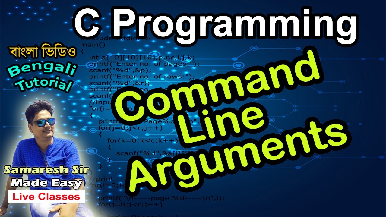 Command Line Arguments C Programming Bengali Youtube