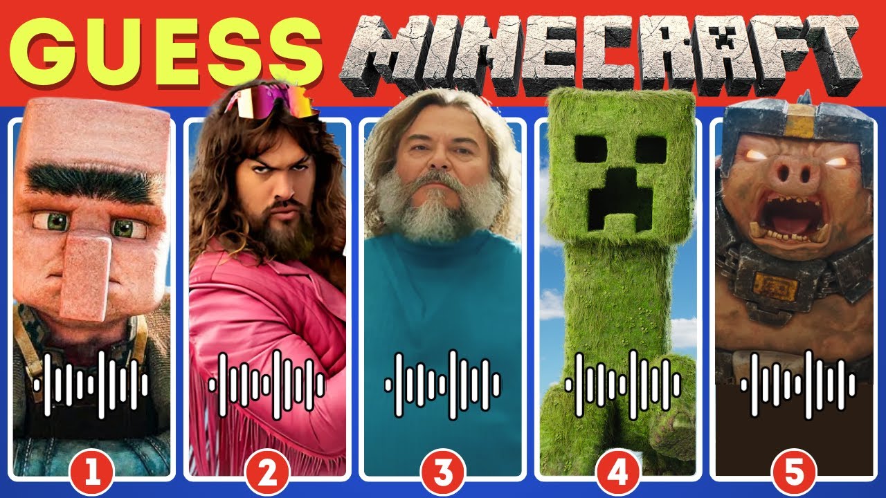 Guess Minecraft Movie Characters by Their Voice & Emojis 💎🍿 Garbage Man ...