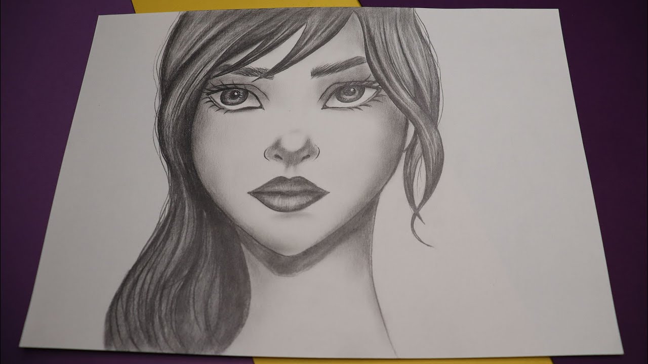 How to Draw a Girl Face for Beginners - YouTube