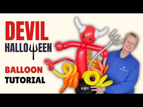 How to Make a Balloon Devil - Halloween Balloon Decoration Ideas - YouTube