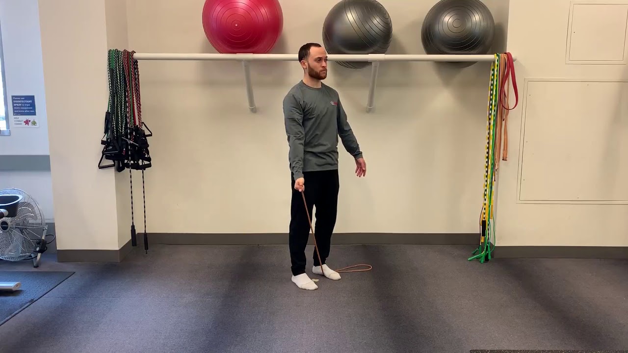 Band Single Arm Lateral Raise - YouTube