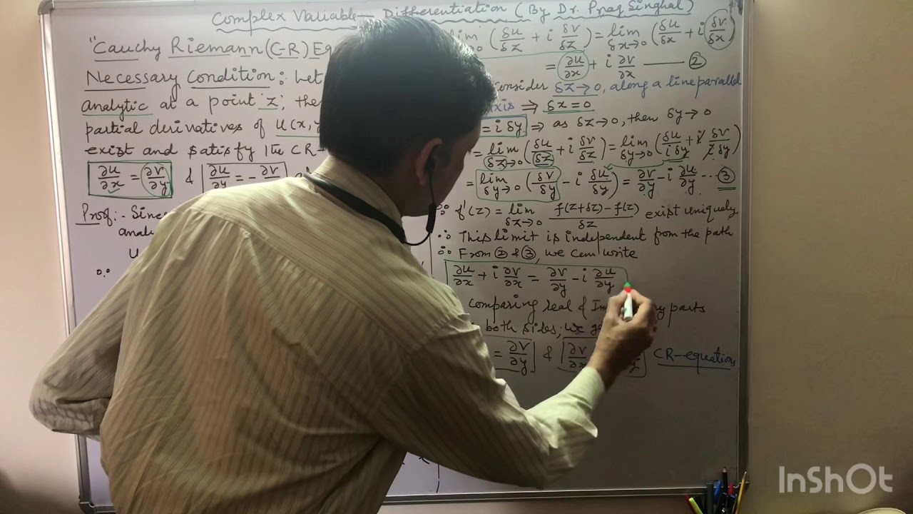 Complex Variable Part 4 C R Equations Youtube