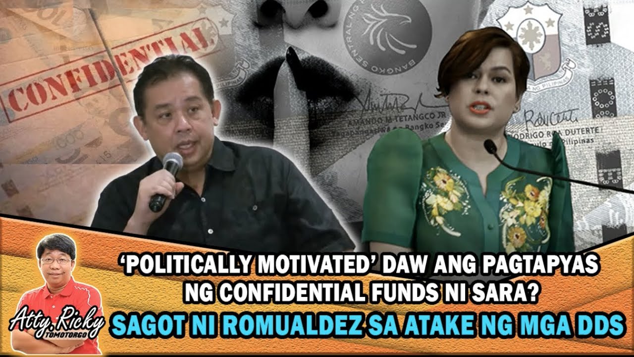 'POLITICALLY MOTIVATED' DAW ANG PAGTAPYAS NG CONFIDENTIAL FUNDS NI SARA ...