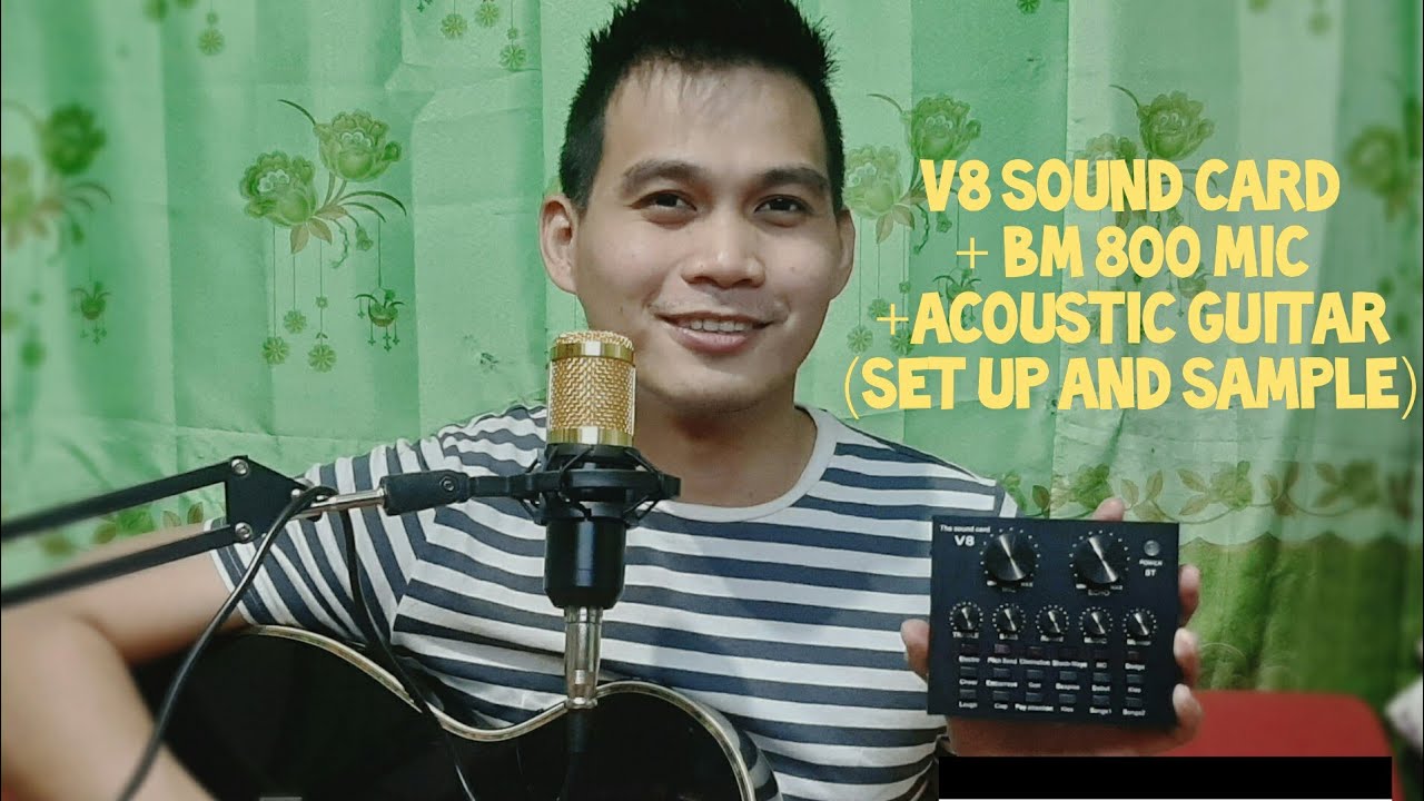 V8 Sound Card Set Up and Recording with Guitar - YouTube