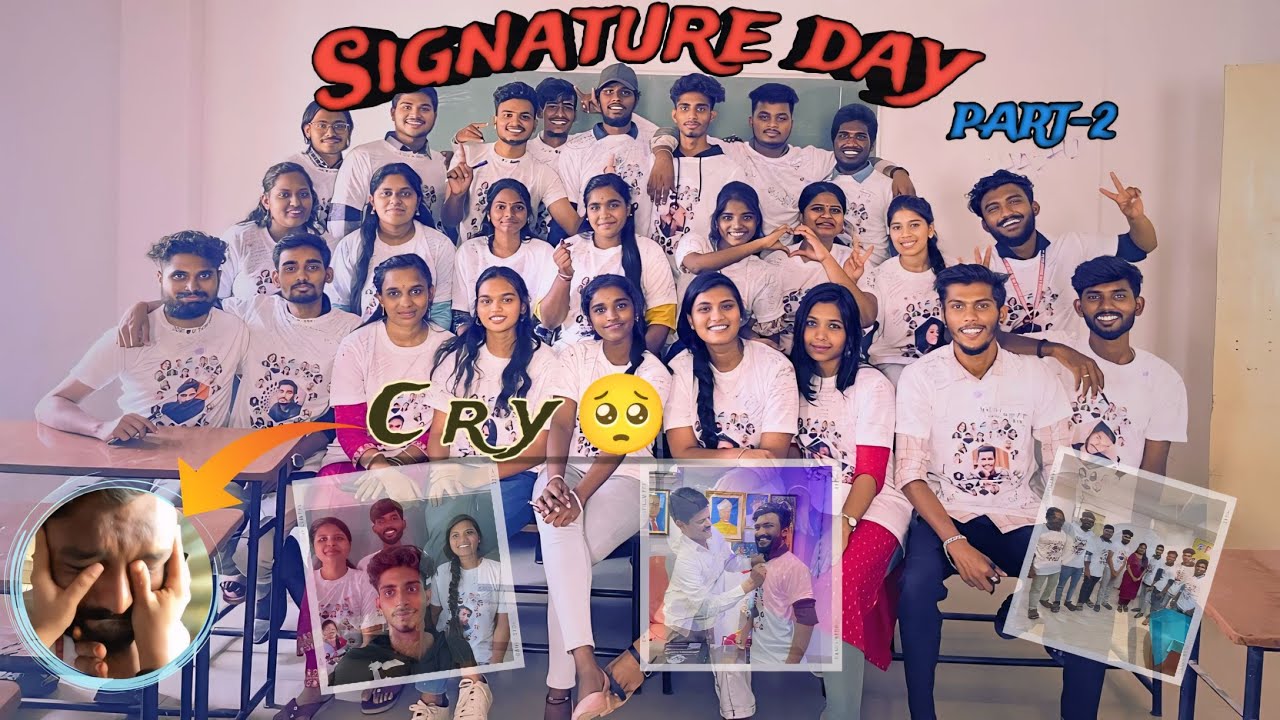 SIGNATURE DAY 😍|MEMORABLE DAY 🥺|LAST DAY ‍🔥|#pragathi_degree college 🥺 ...