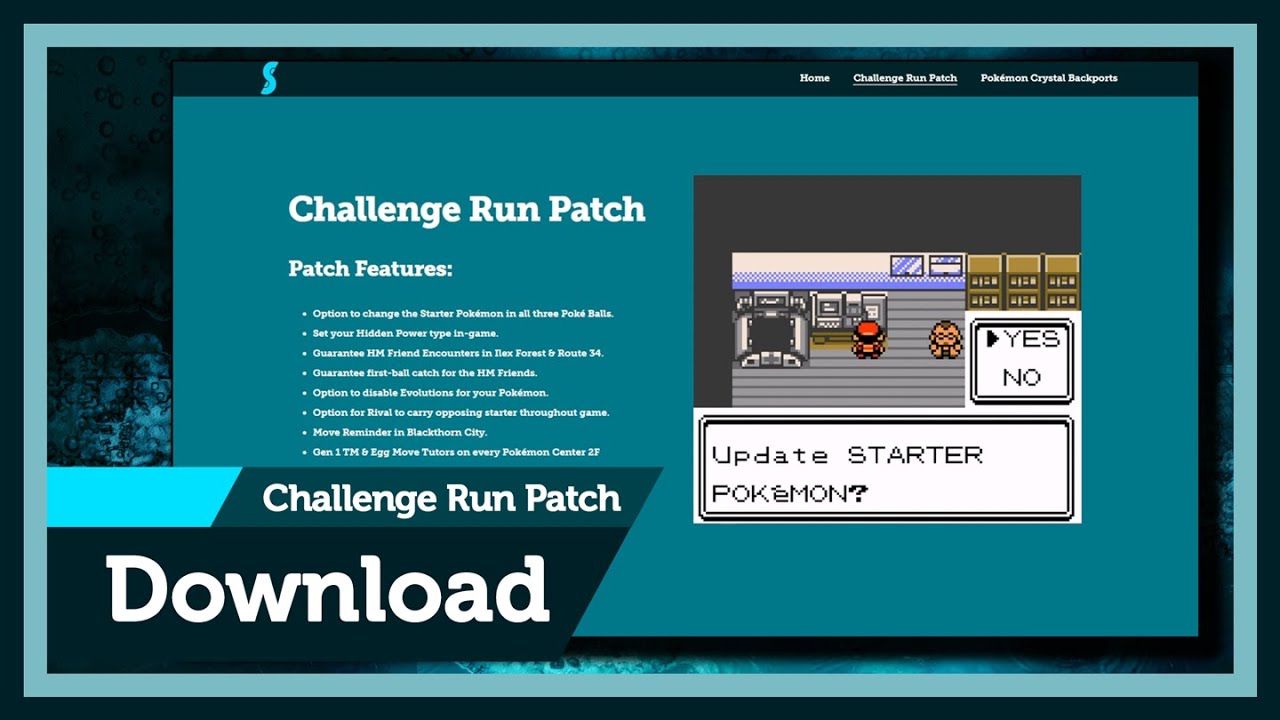 I created a CHALLENGE RUN version of Pokémon Crystal and YOU can play ...