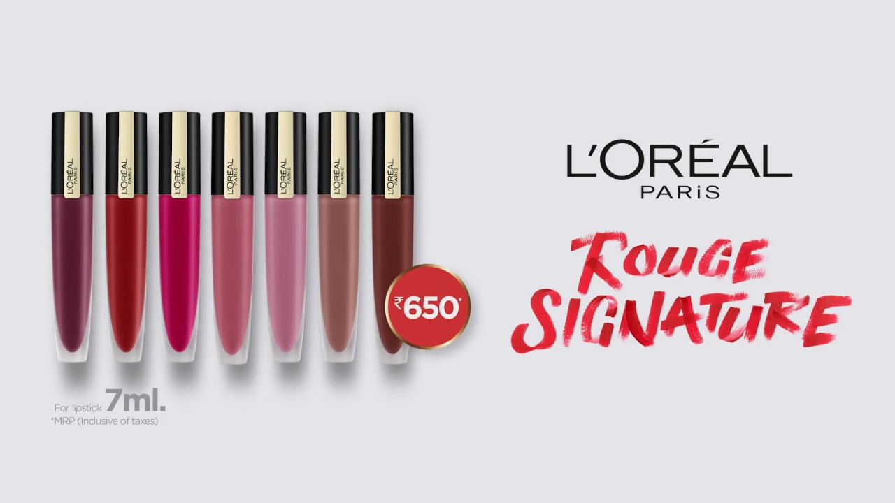 Rouge Signature | Liquid Matte Lip Ink by L'Oréal Paris - YouTube