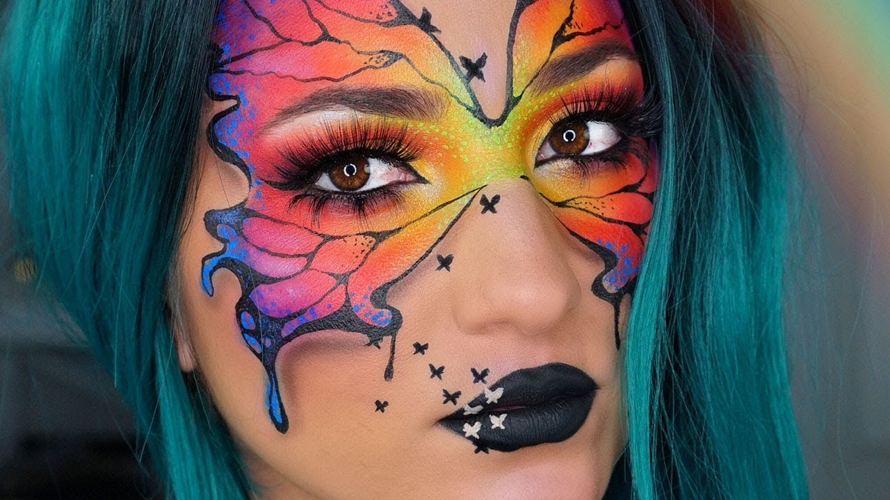 Rainbow Butterfly Make-Up Look Tutorial | Jessica A.M. Kalil - YouTube