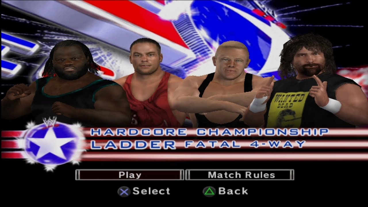 Mark Henry, Rob Van Dam, Finlay & Cactus Jack | Ladder Fatal 4-way ...
