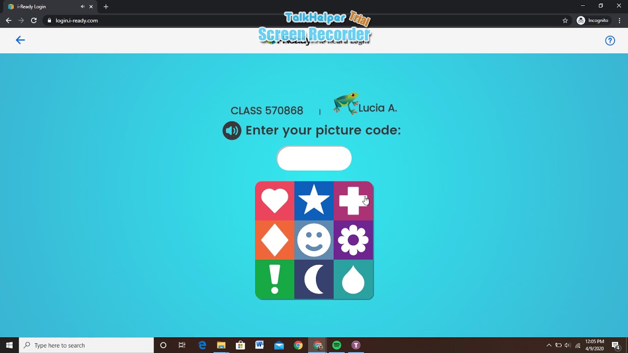 Kinder and First iReady login Computer - YouTube