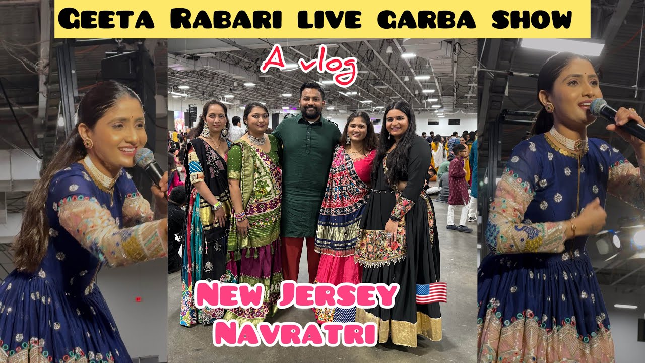 GEETA RABARI LIVE GARBA SHOW IN NEW JERSEY USA 🇺🇸 || Navaratri in USA ...