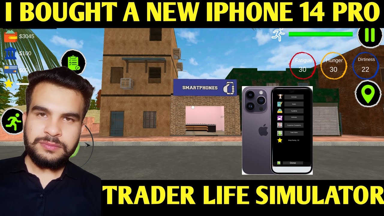 I BOUGHT A NEW IPHONE 14 PRO IN TRADER LIFE SIMULATOR MOBILE GAMEPLAY ||ANIKESH DUBEY - YouTube