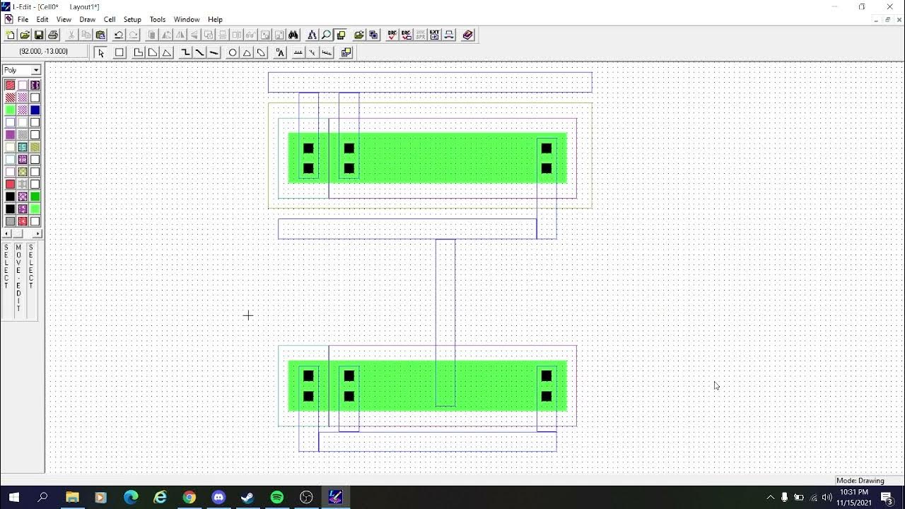 DESIGN 2 inputs NOR GATE LAYOUT USING L-EDIT SOFTWARE - YouTube