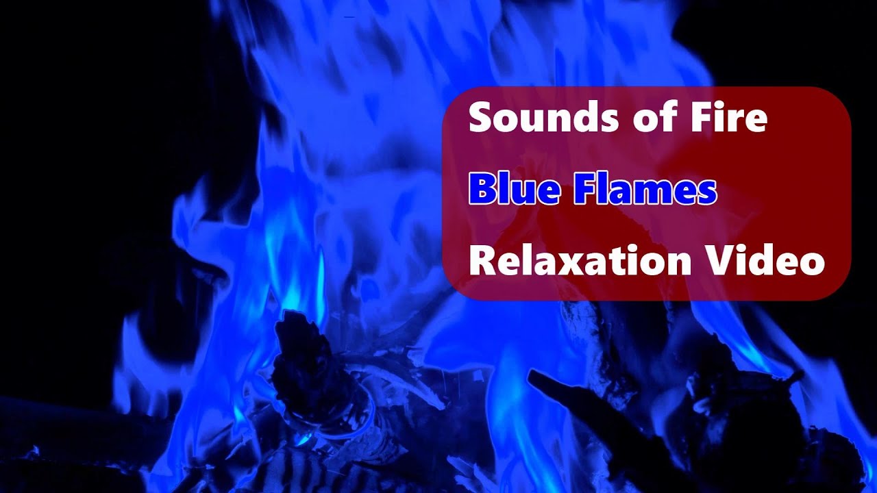 "Sapphire Embers | 1 Hour of Tranquil Deep Blue Flames for Inner ...