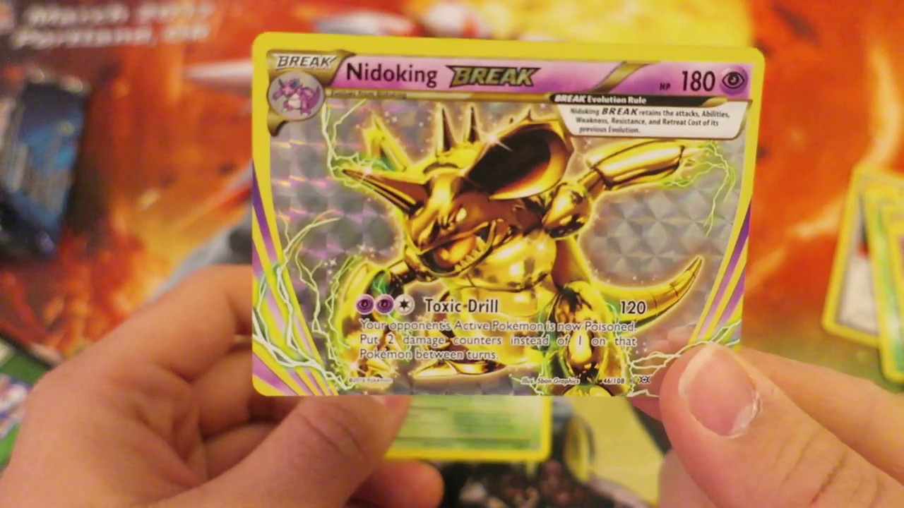 Nidoking Break Pull! Evolutions Pokemon TCG Daily Booster Pack 44 - YouTube