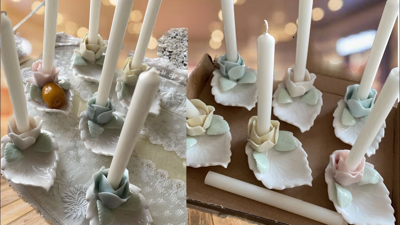 DIY candle holder | Hondmade candle Stand with Homemade Clay - YouTube