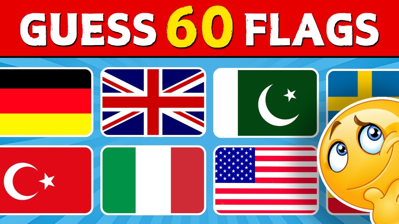 🌍🎌 Guess the Country Flag Quiz! | 60 Crazy Flags Challenge! 🌎 ...