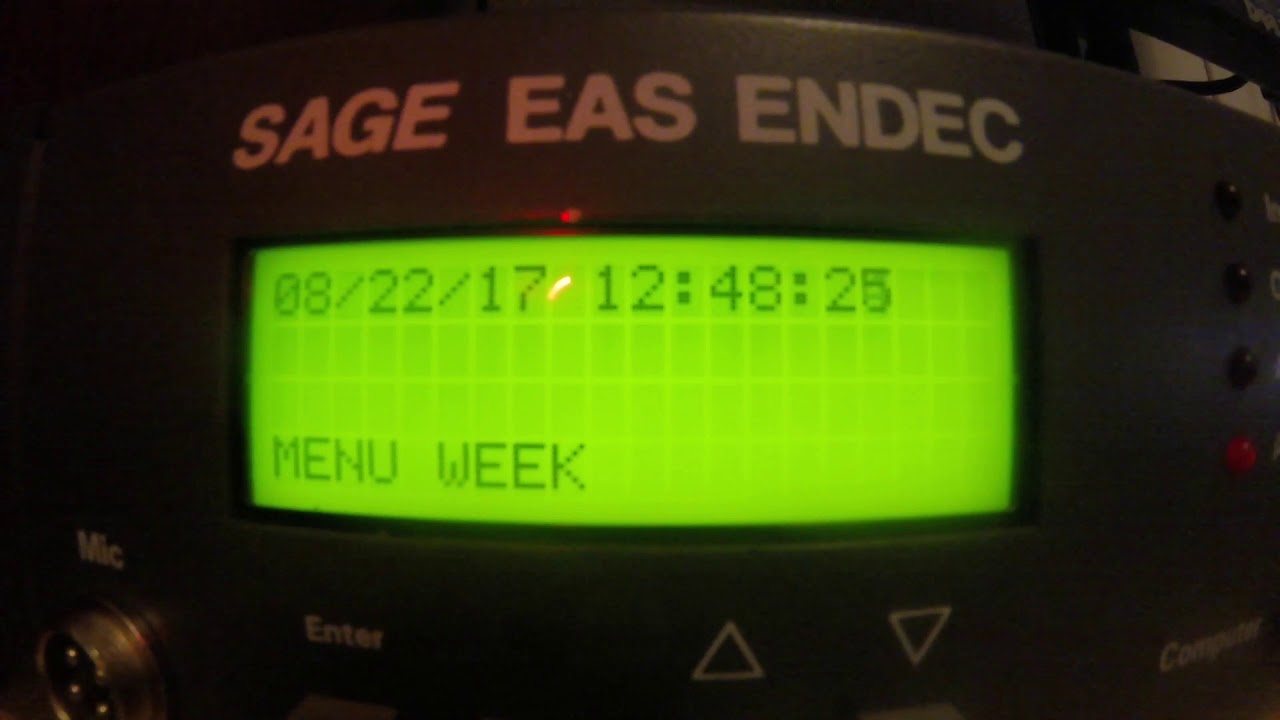 (New York) Sage Endec Tornado Watch Relay - YouTube