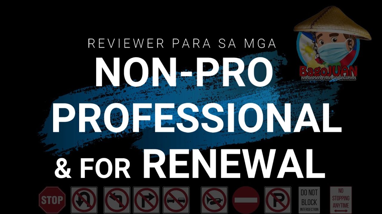 2023 updated LTO tagalog reviewer para sa non-pro, professional at para ...