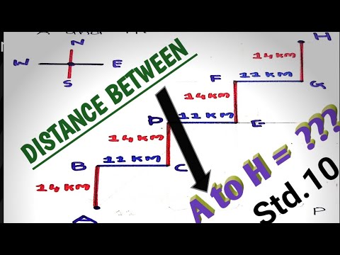 FIND AERIAL DISTANCE BETWEEN A & H.. - YouTube