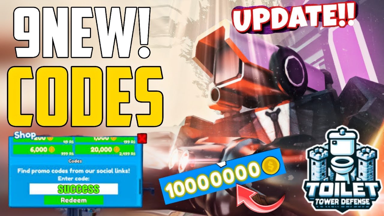 *NEW UPDATE* ALL WORKING CODES FOR(EP 71)TOILET TOWER DEFENSE! ROBLOX ...